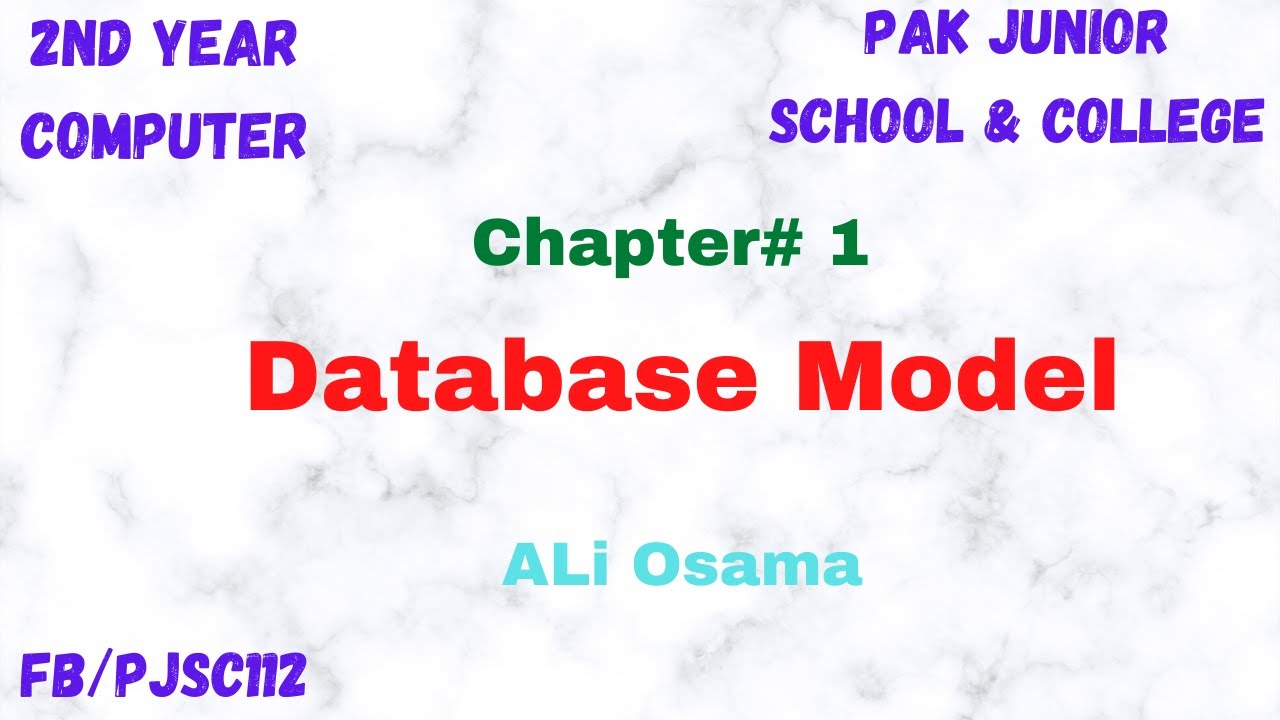 2nd Year Computer| Ch 1| Database Model - YouTube