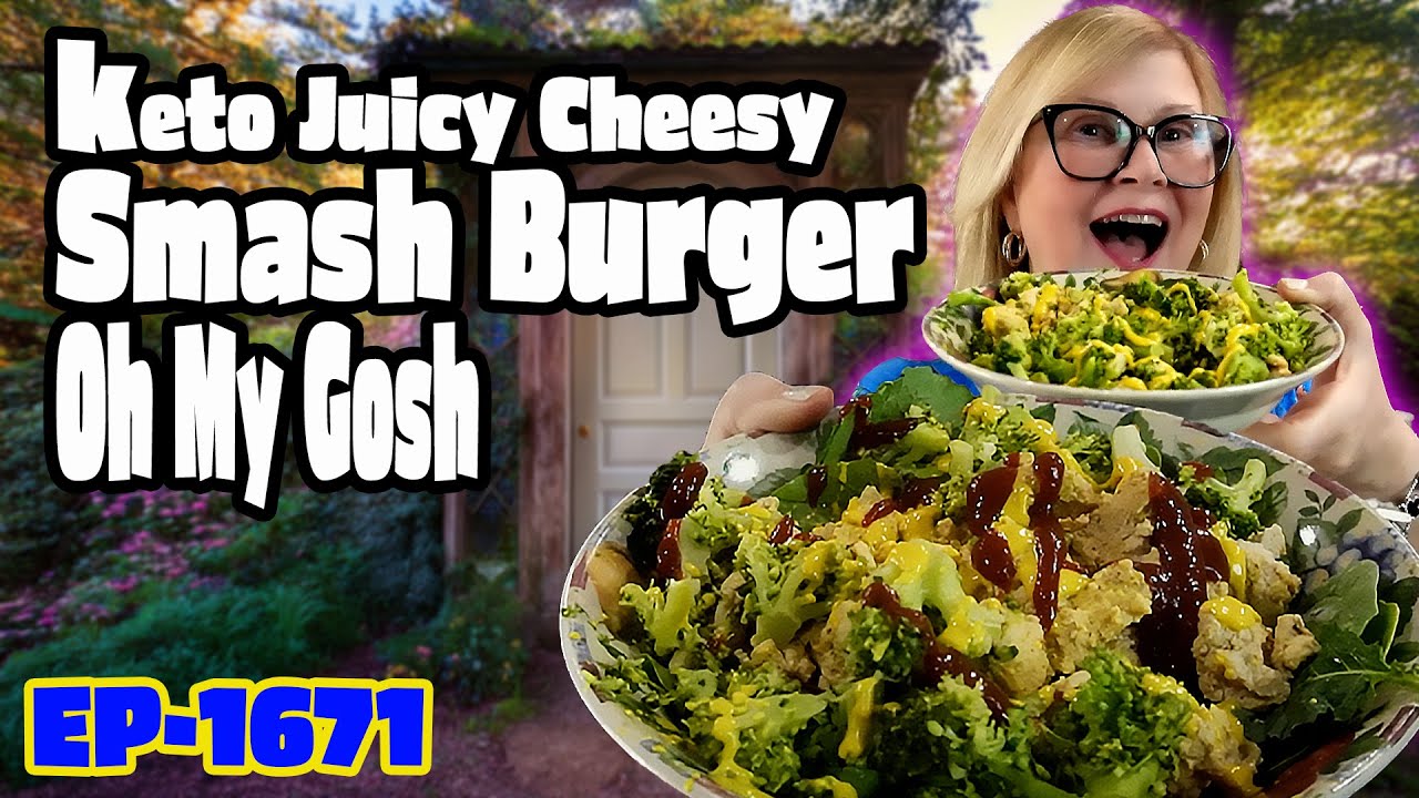keto Juicy Cheesy Smash Burger Oh My Gosh - YouTube