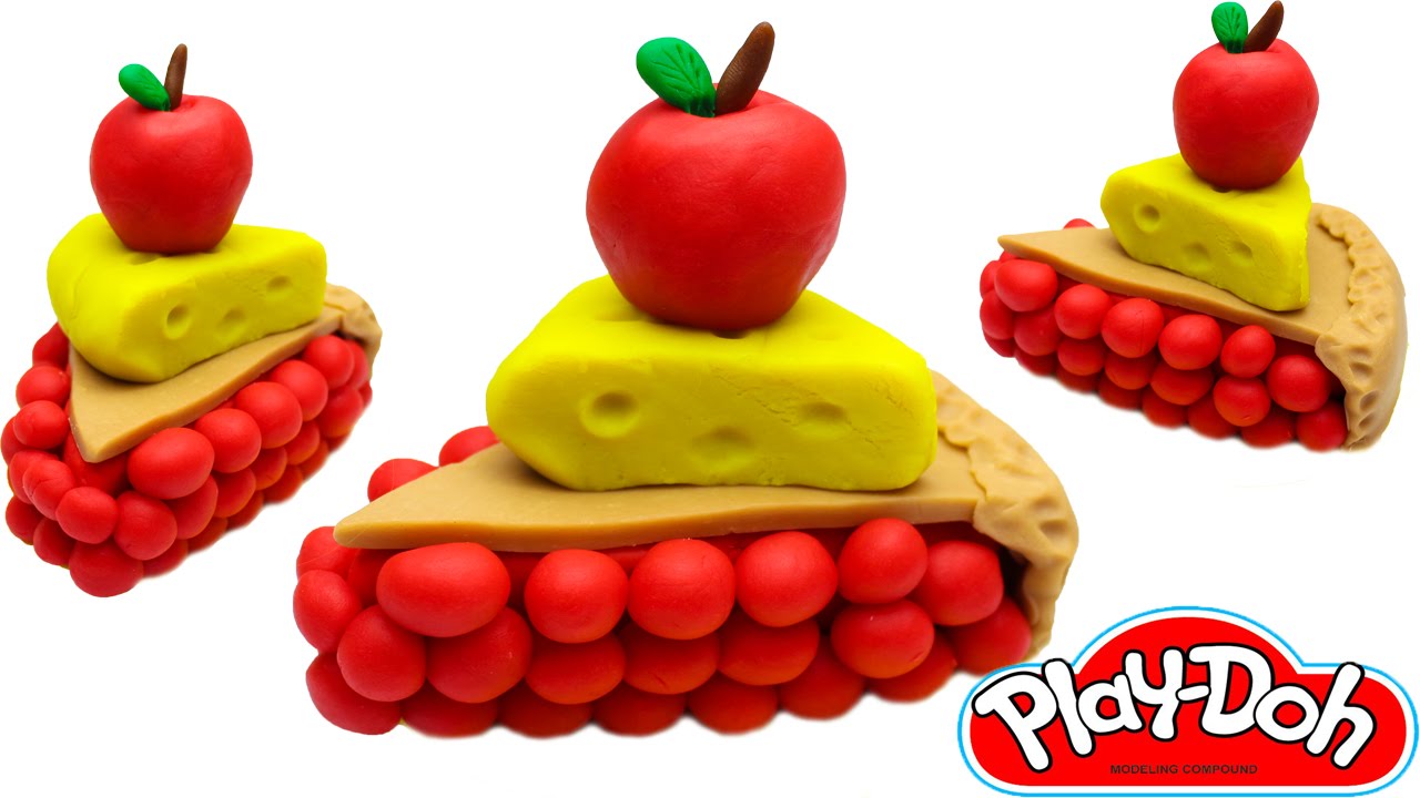 Play Doh Pie with Apples and Cheese DIY PlayDough - YouTube