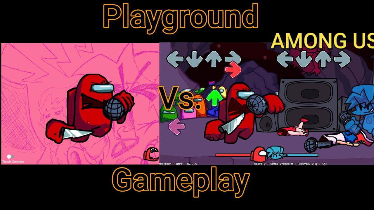 FNF Playground Vs. Gameplay AMONG US | FNF Character Test Play Ground ...