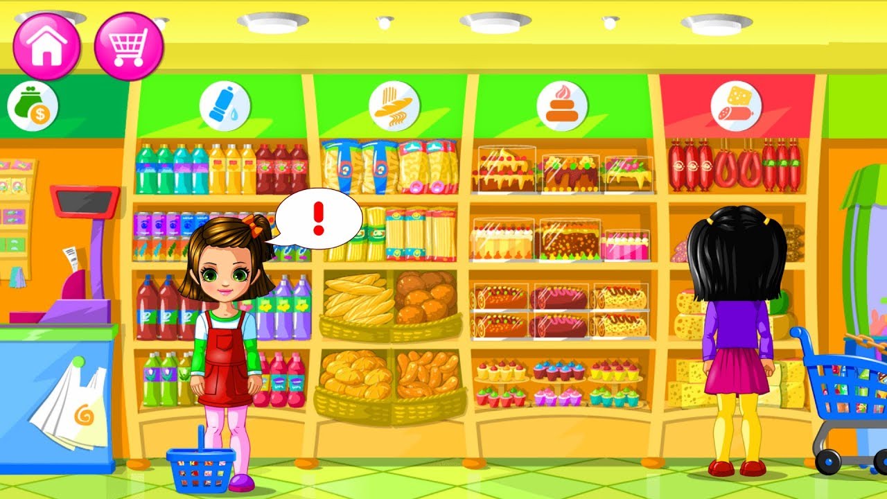 supermarket shopping game | permainan anak belanja makanan buah dan ...