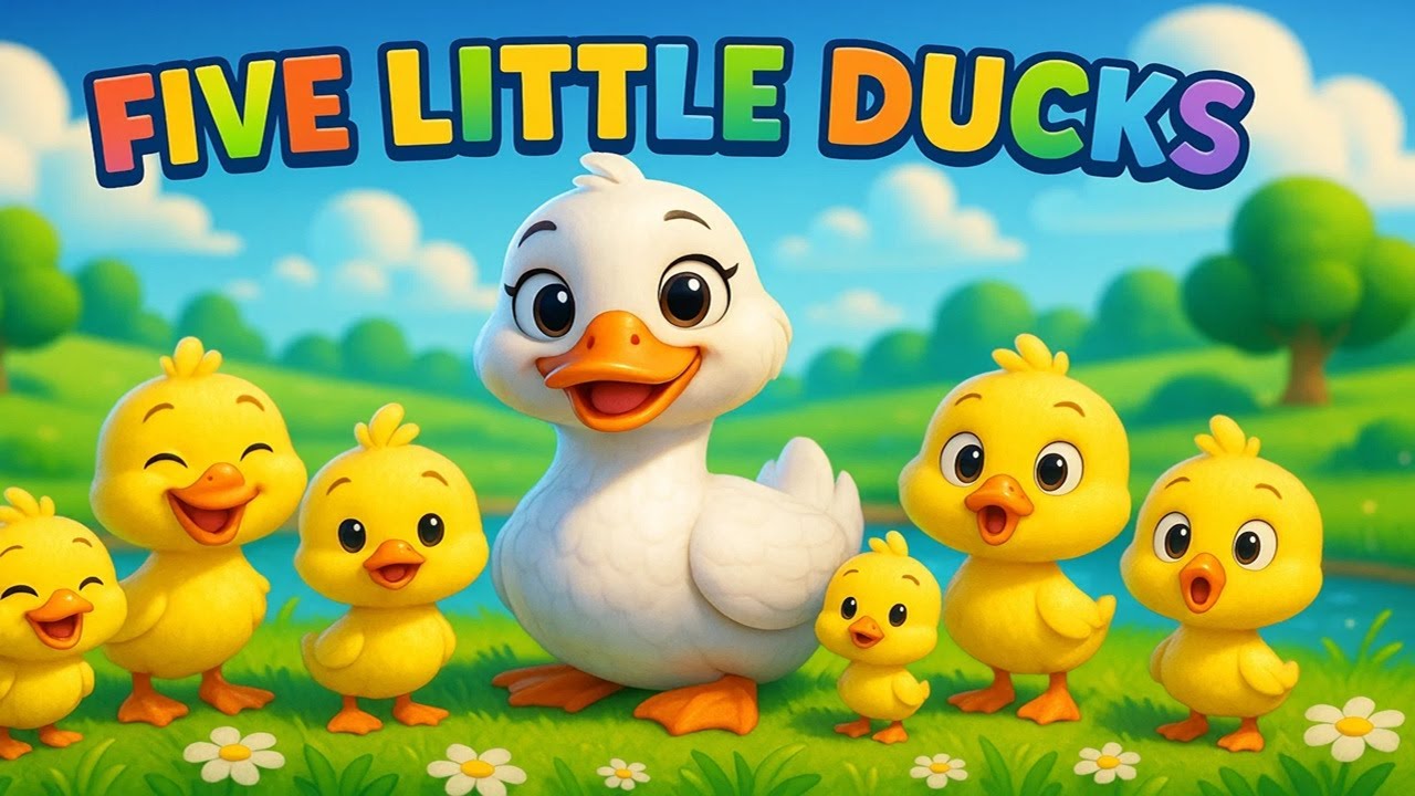Five Little Ducks | Preschool Counting Rhyme | Clap, Waddle & Splash ...