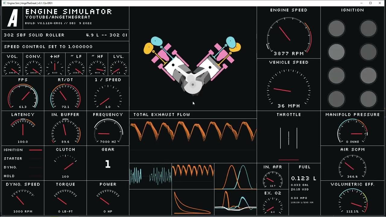 AngeTheGreat Engine Sim - 302 Small Block Ford Solid Roller - YouTube