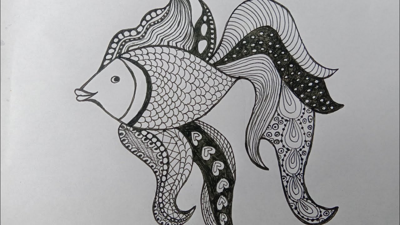 doodle fish/mandala art/fish mandala art beginners/mandala art easy ...
