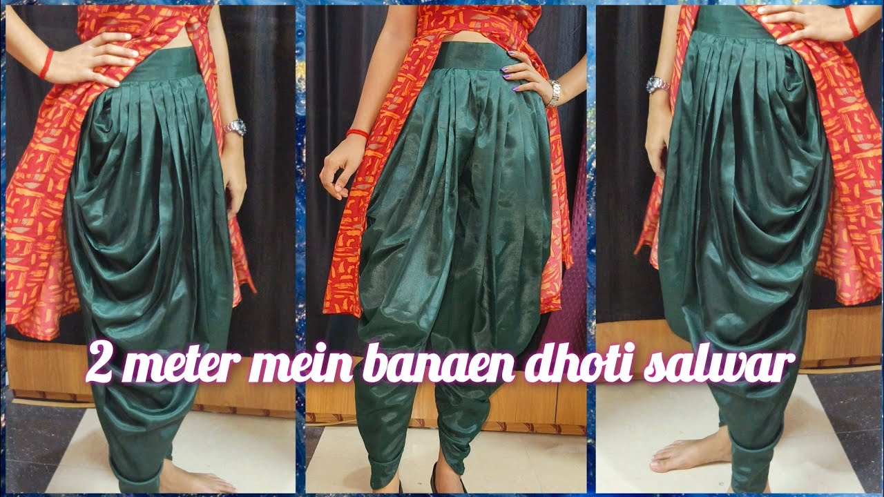 dhoti salwar cutting in easy step just 5 minute women dhoti cutting ️ ...
