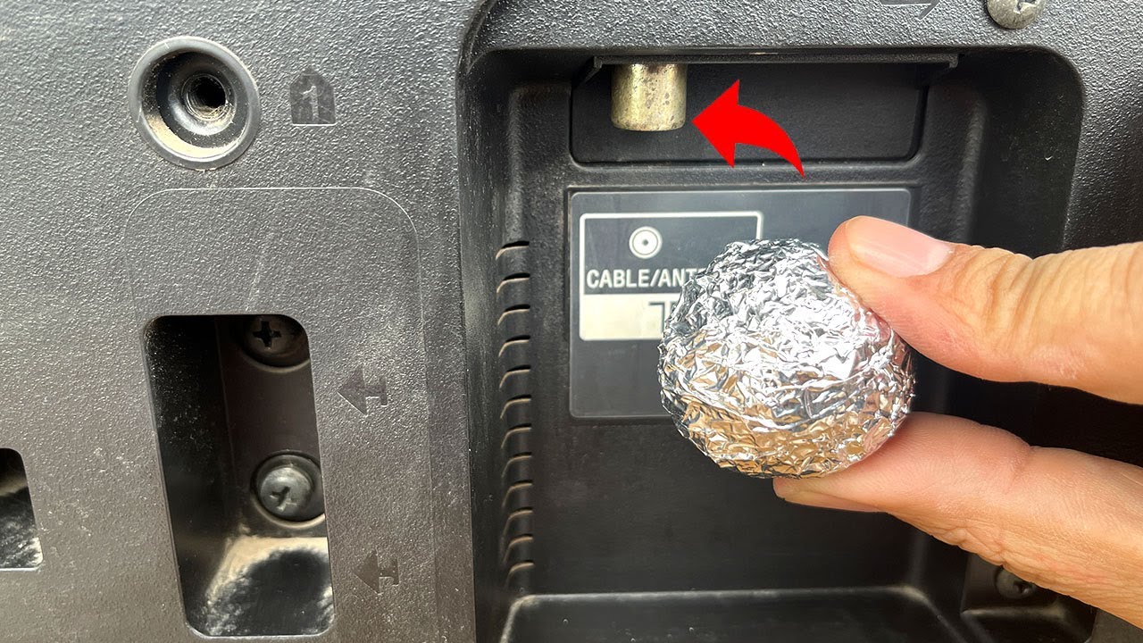 Insert silver paper into your TV and watch all channels around the ...