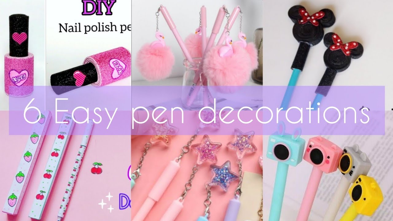 6 Easy DIY Pen & Pencil Decorations | Back to School Supplies | Craft ...