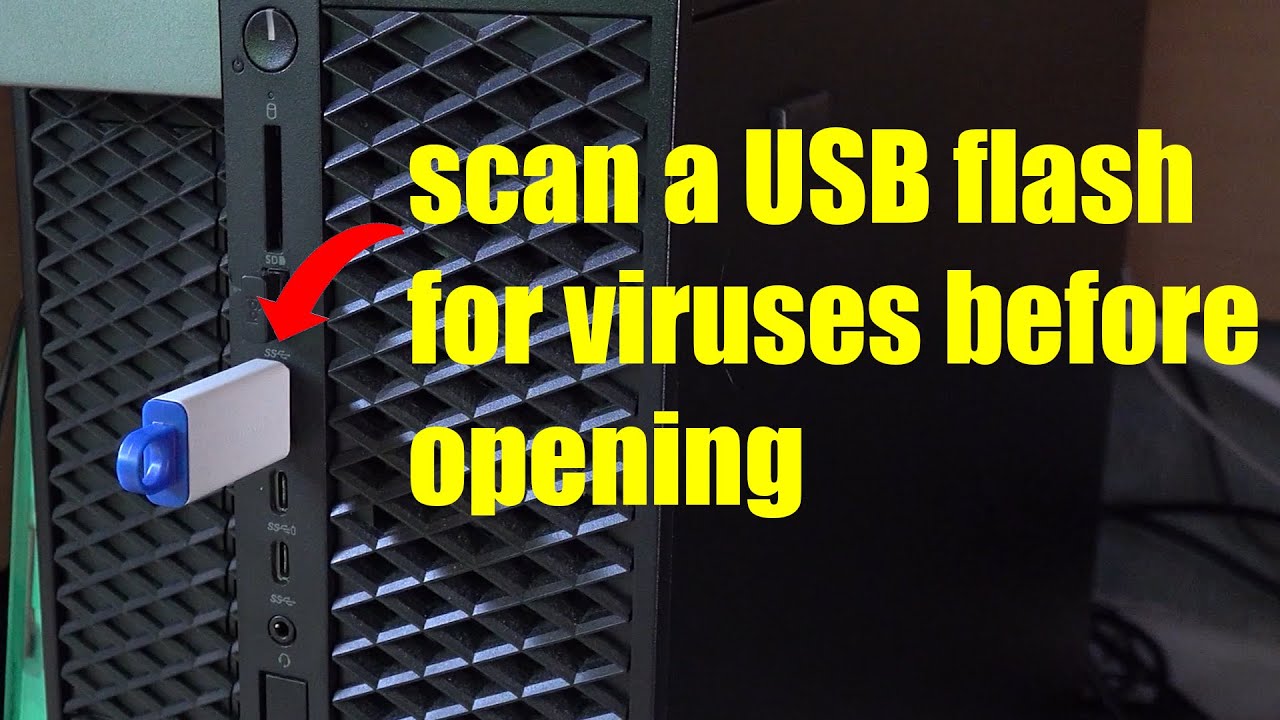 How to scan a USB flash for viruses before opening on windows 11 - YouTube
