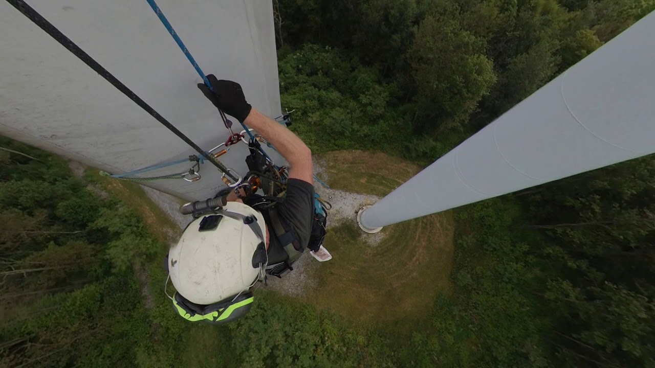Wind Turbine Rope Access: "The Commute" - YouTube