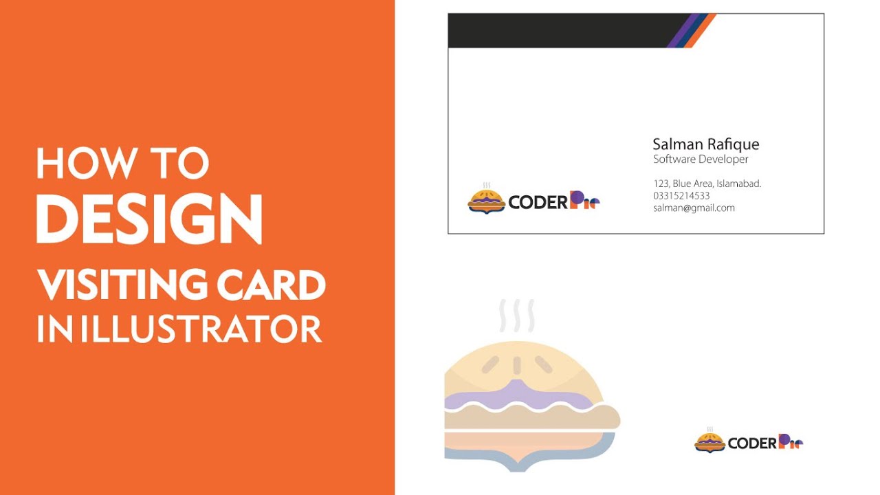How to Design Visiting Card using Adobe Illustrator - YouTube