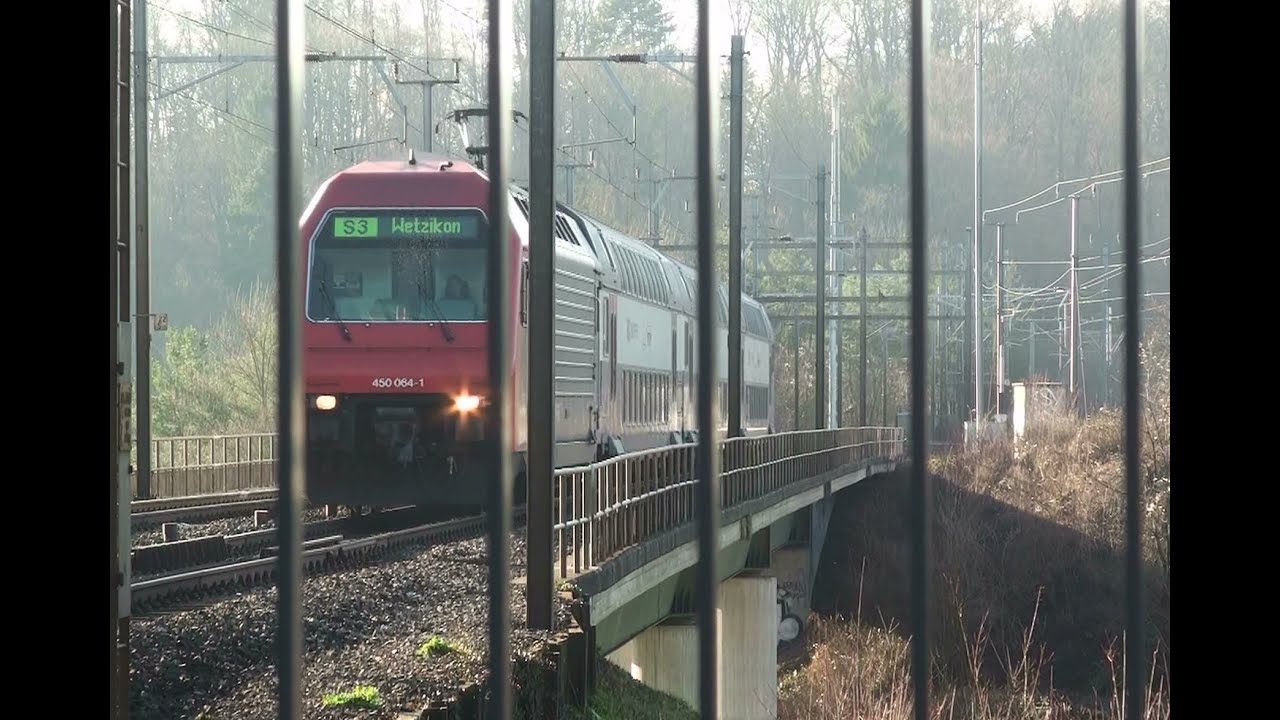 S-Bahn S3 Wetzikon-Aarau ZVV an einem kalten Dezembertag - YouTube