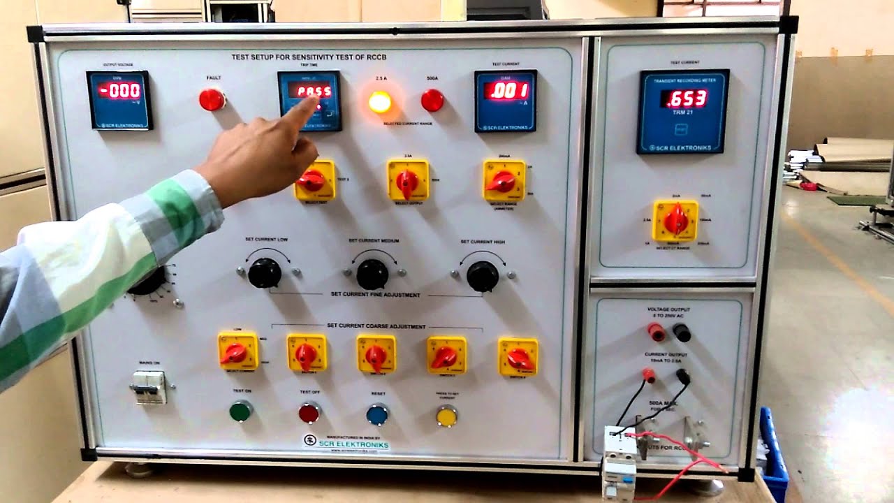 Sensitivity Test Panel for RCCB - YouTube