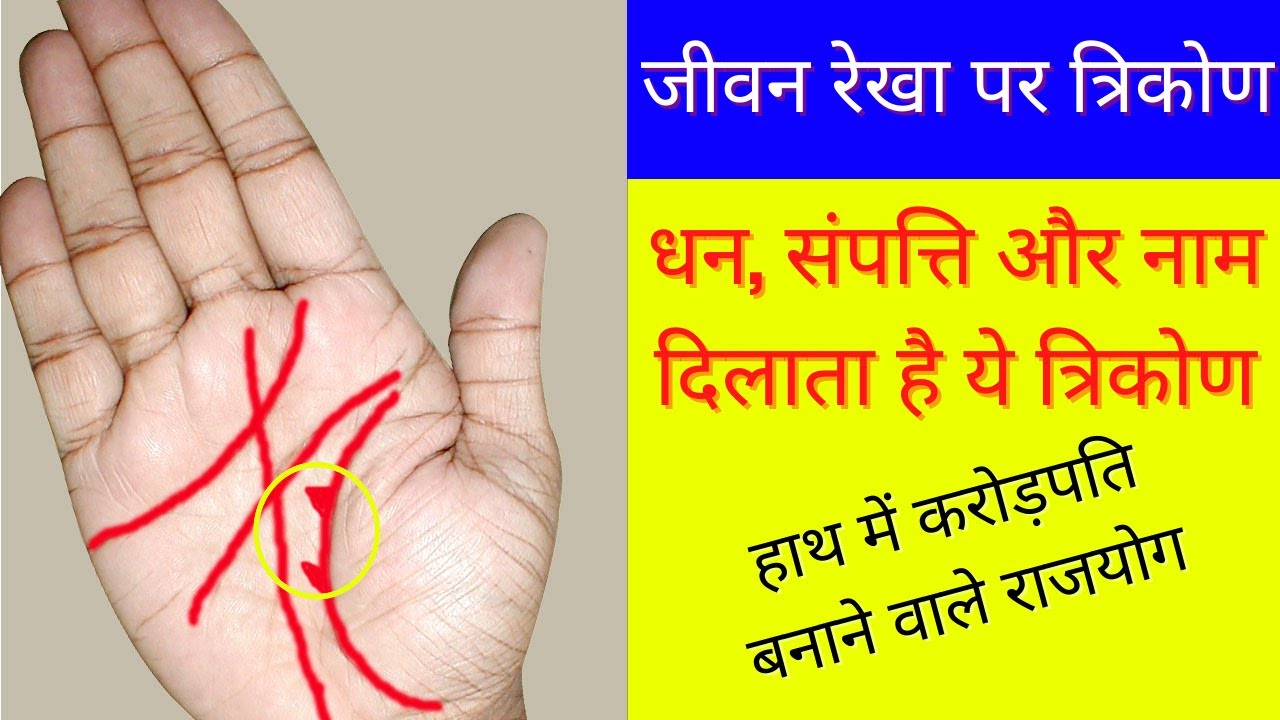जीवन रेखा पर त्रिकोण दिलाता है खूब धन और संपत्ति | Triangle on Lifeline ...