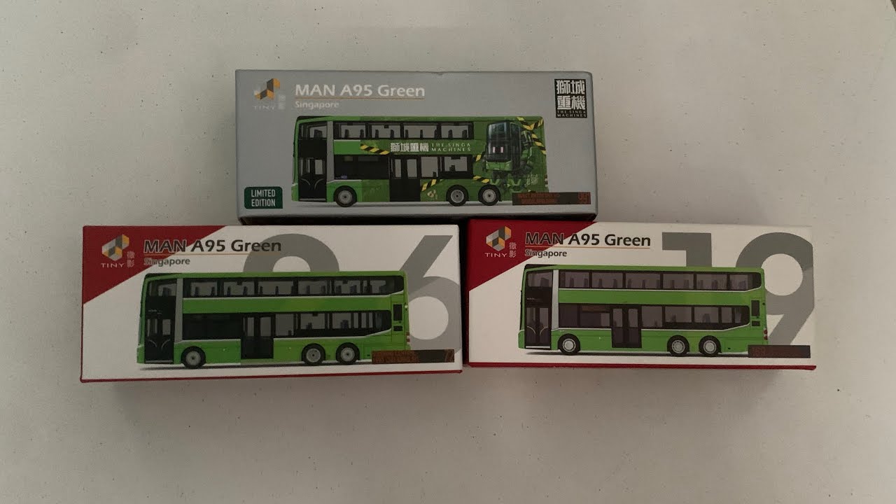 MAN A95 Green Bus model showcase - YouTube