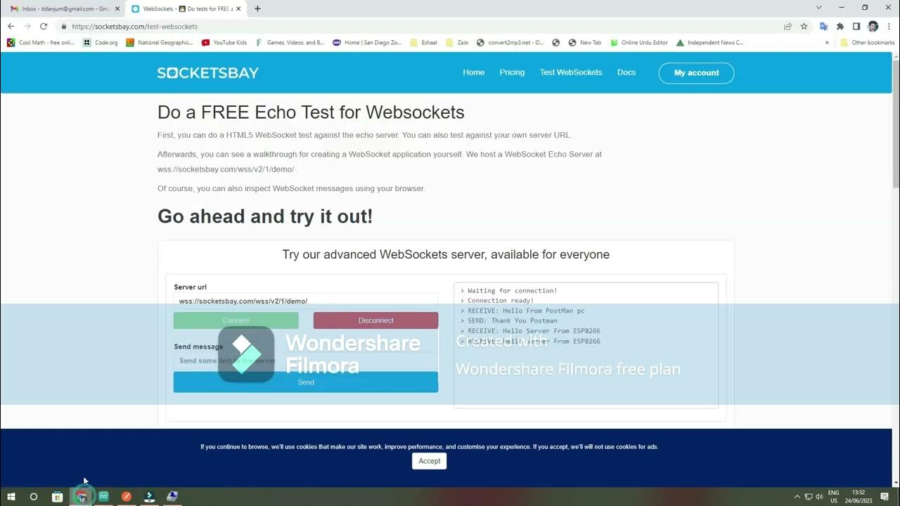 Connect ESP8266 to Server using WebSockets Demo - YouTube
