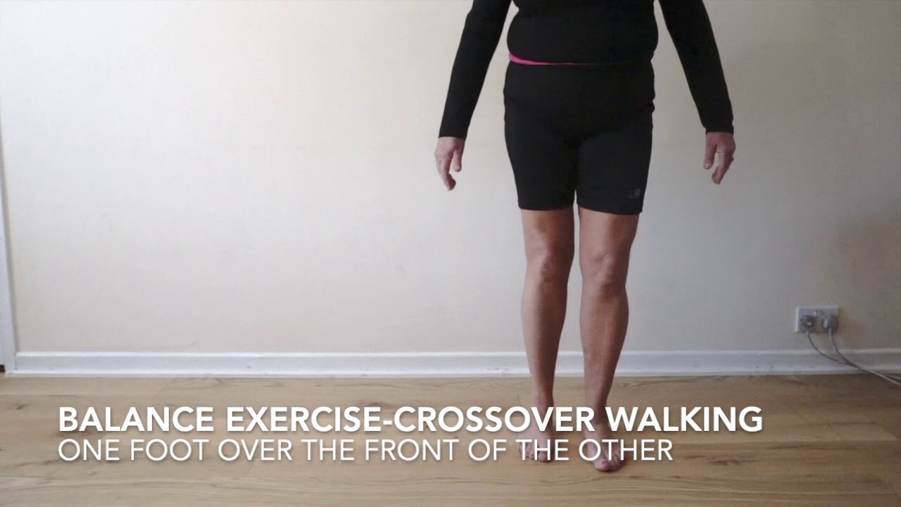 Balance exercise- Crossover walking sideways - YouTube