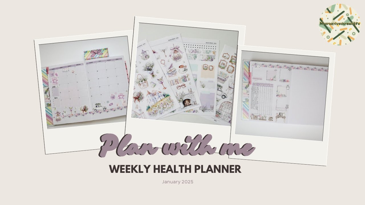 Plan with me- weekly section in my health planner 2025 - YouTube
