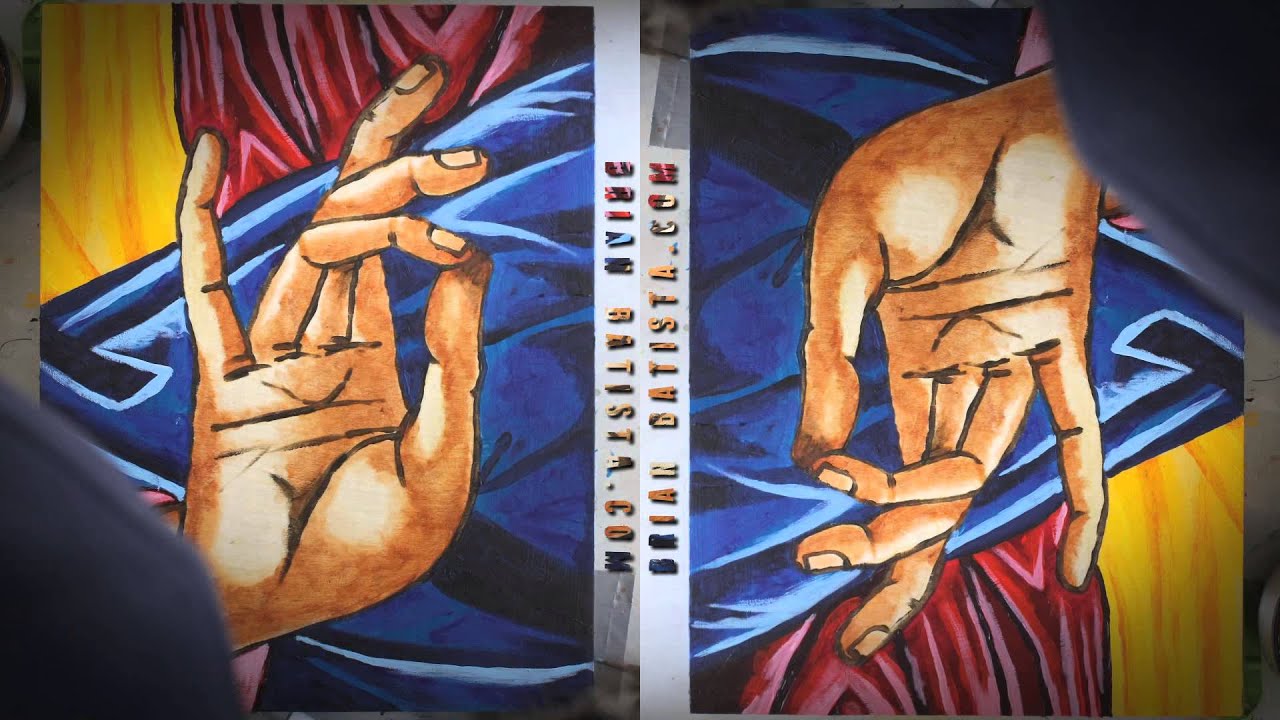 BRIAN BATISTA time lapse hand painting - YouTube