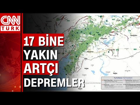 Kahramanmaraş merkezli depremlerden sonra 17 bine yakın artçı deprem meydana geldi