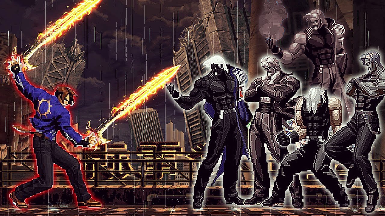 [KOF Mugen] Kyo Last Vs 5 Ultimate Rugal Team - YouTube