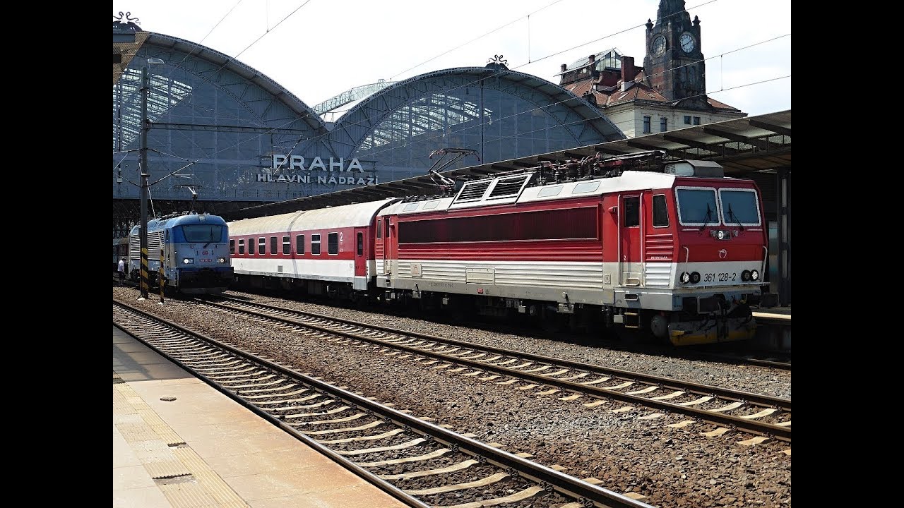 Vlaky - Praha hlavní nádraží - 28.7.2018 - YouTube
