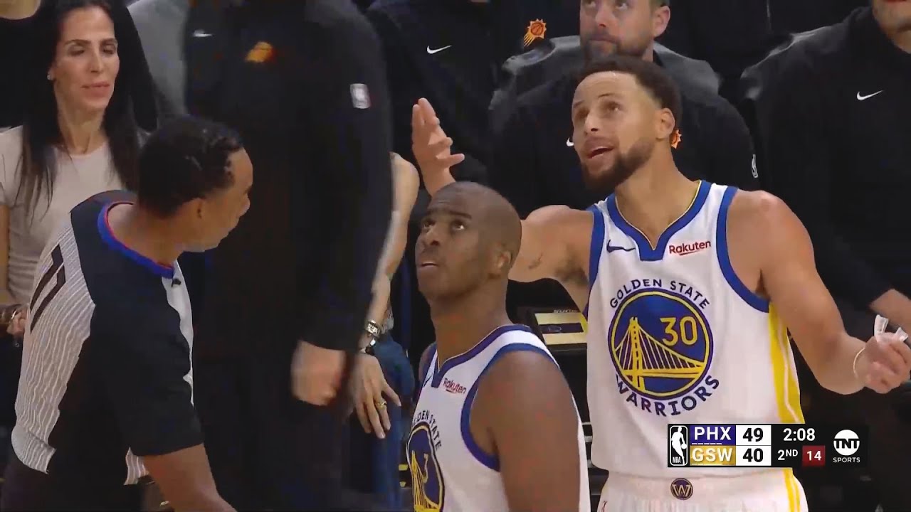 Steph Curry and Chris Paul got really angry with the referee after 2 ...