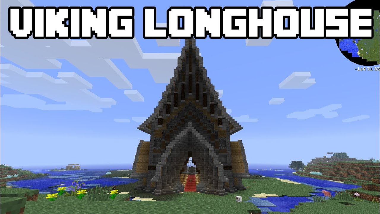 Minecraft - Viking Longhouse Server Spawn - YouTube