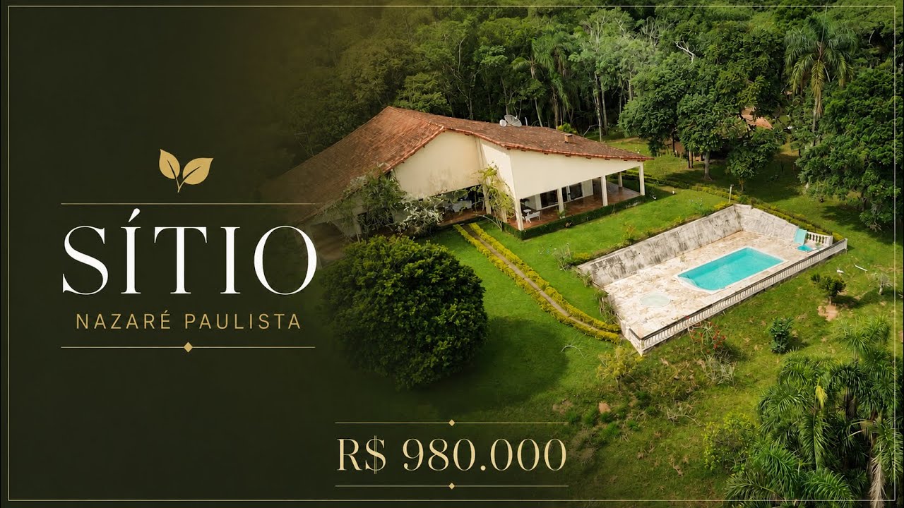 Sítio 36 Mil m² em Nazaré Paulista | Piscinas, Quiosque e Acesso 100% ...