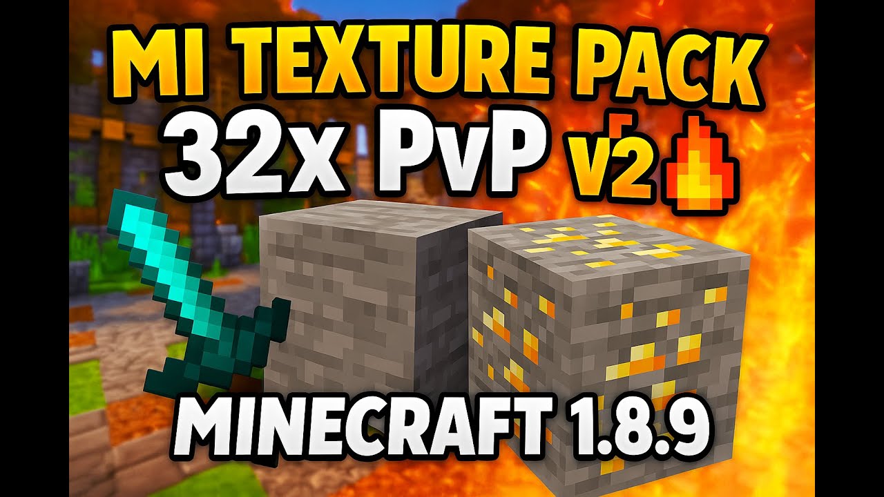 Mi Texture Pack 32x PvP v2 🔥 Minecraft 1 8 9 - YouTube