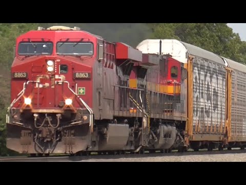 CP 8863 Leads CPKC 137 through Ogden Dunes, IN - YouTube