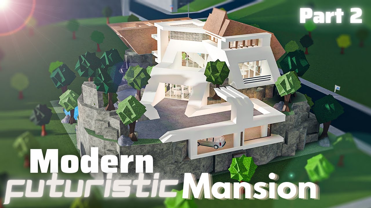 Modern Futuristic Mansion (No Large Plot) ~ Bloxburg Build [Part 2/3 ...