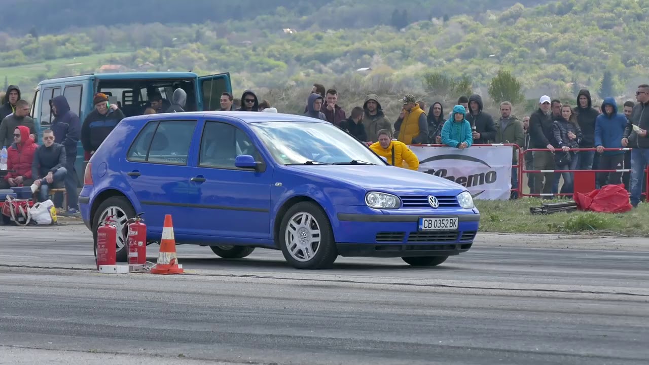 Golf4 1.9TDI ALH tuned to 143hp on the drag strip - YouTube