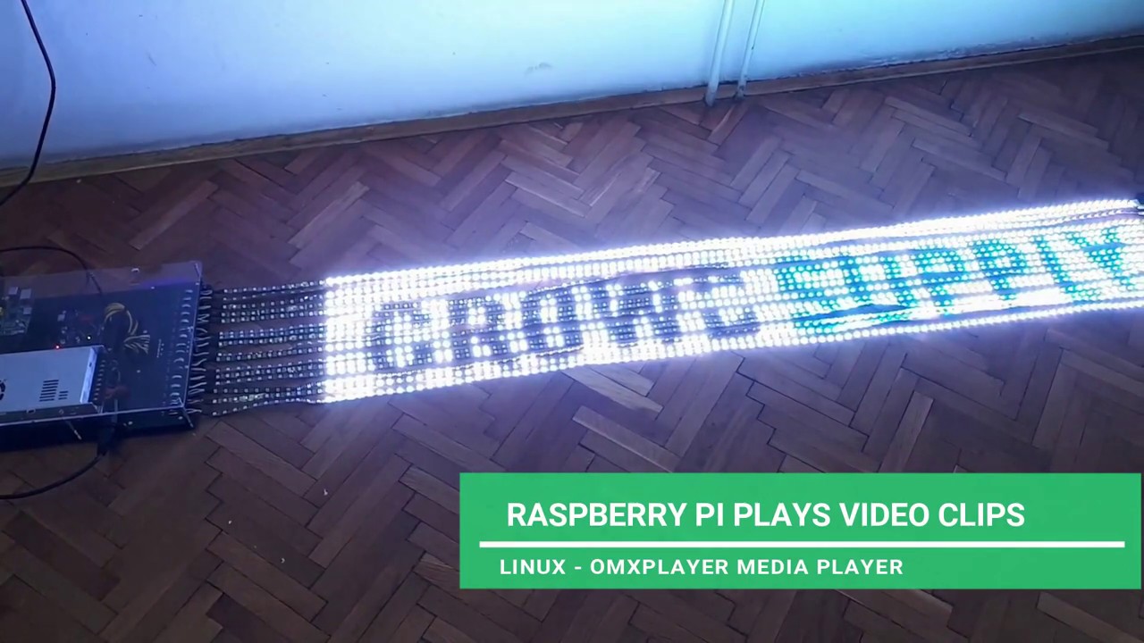 Pixblasters Open Source LED Display Linux Test - YouTube