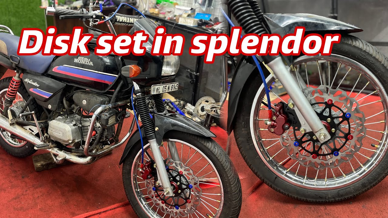 Disk set in splendor | Splendor modified Kerala 🔥 | hero honda splendor ...