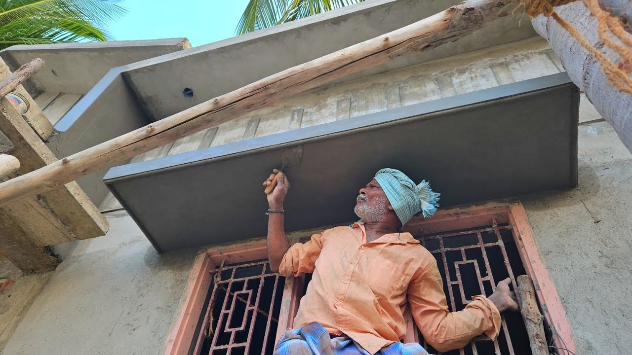 Plastering Technique_Loft Plaster with Scroll Border|Pipe Design ...
