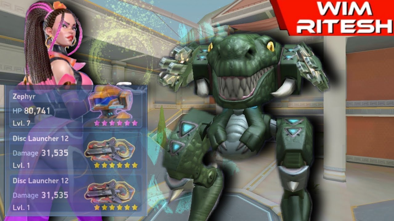 Zephyr With Disc Launcher 12 | Pilot Rosa | Mech Arena - YouTube