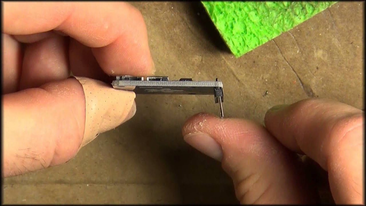 Soldering a header onto a breakout board - YouTube