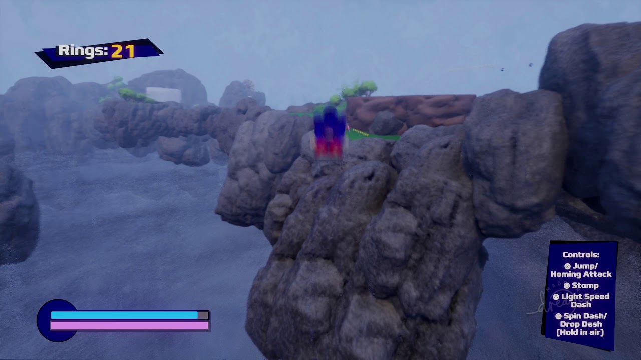 Sonic Adventure Engine - Windswept Heights (Dreams PS4) - YouTube