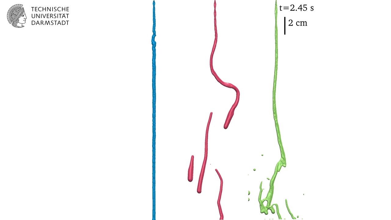 Simulation of rivulet flow - YouTube