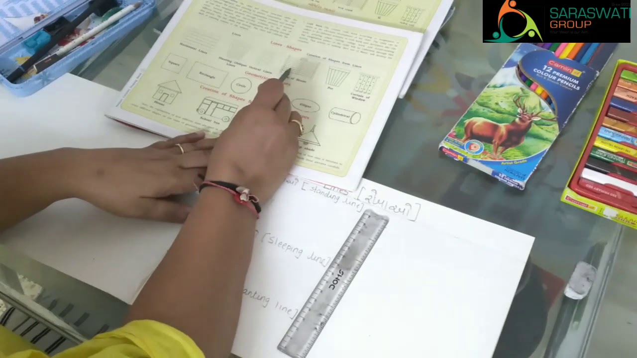 ART & CRAFT// lines drawing & creation of shapes from lines - YouTube