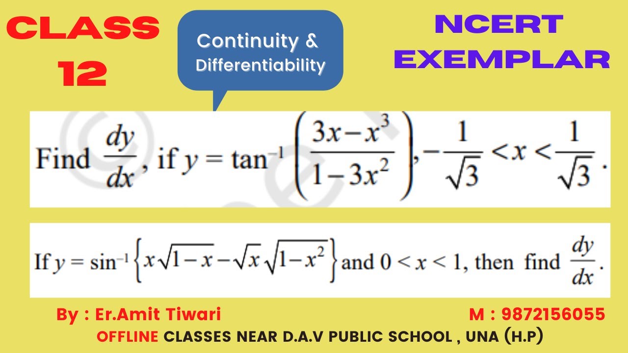 find-dy-dx-if-y-tan-1-3x-x3-1-3x2-if-y-sin-1-x-square-root-1-x