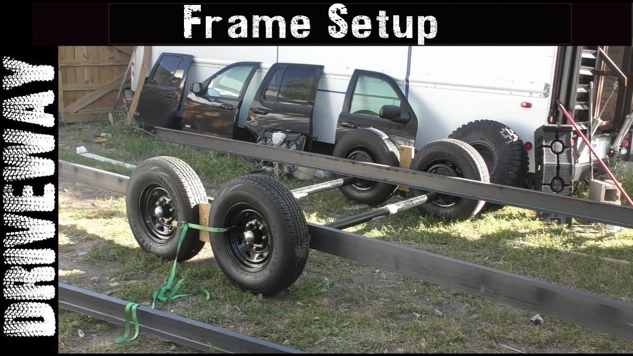 Air Ride Tandem Axle Car Trailer | Building Out the Frame - YouTube