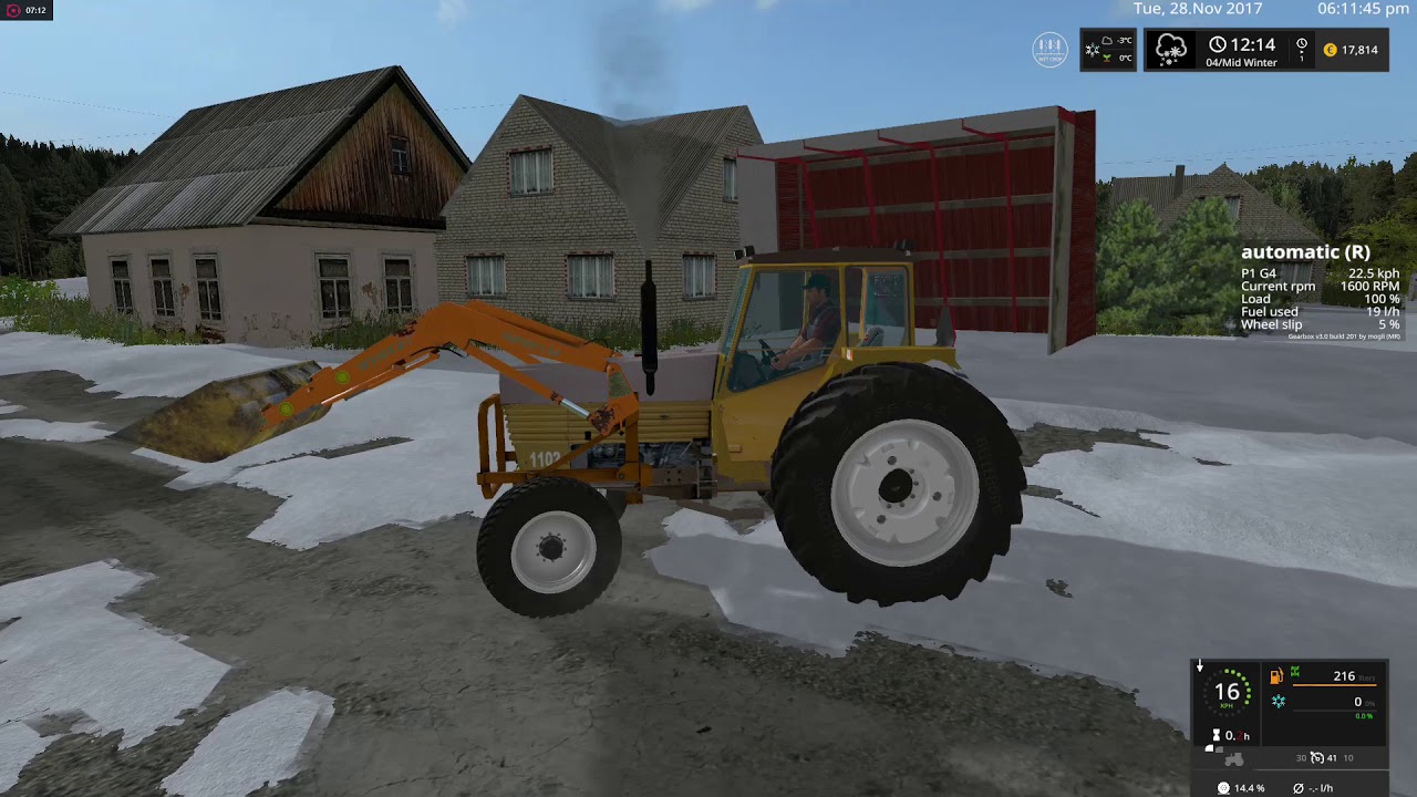 Winter games fs17 valmet 1102 and valtra 8950 - YouTube