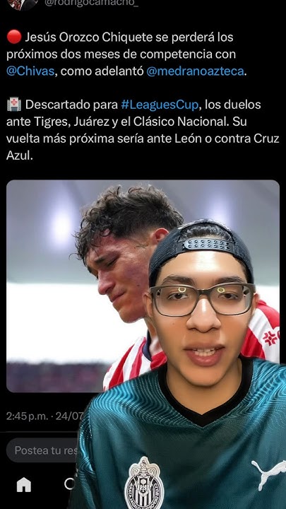 CHIQUETE ESTARÁ 2 MESES DE BAJA POR ¡LESIÓN!🤕 #ligamx #pumas #mls #chivas #bravosdejuárez - YouTube