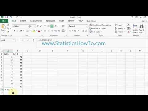 How to Find Kurtosis Excel - YouTube