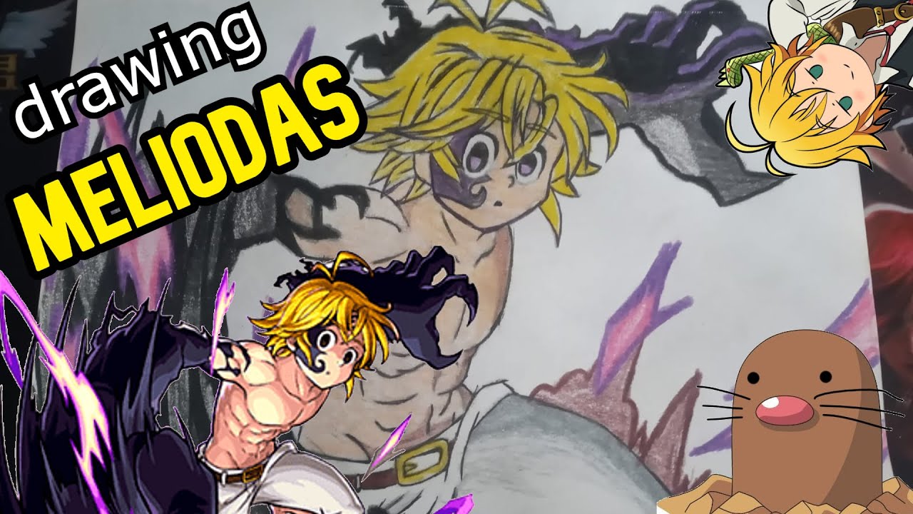 dibujando a meliodas paso a paso (mi primer video) | Pepe_dibujos - YouTube