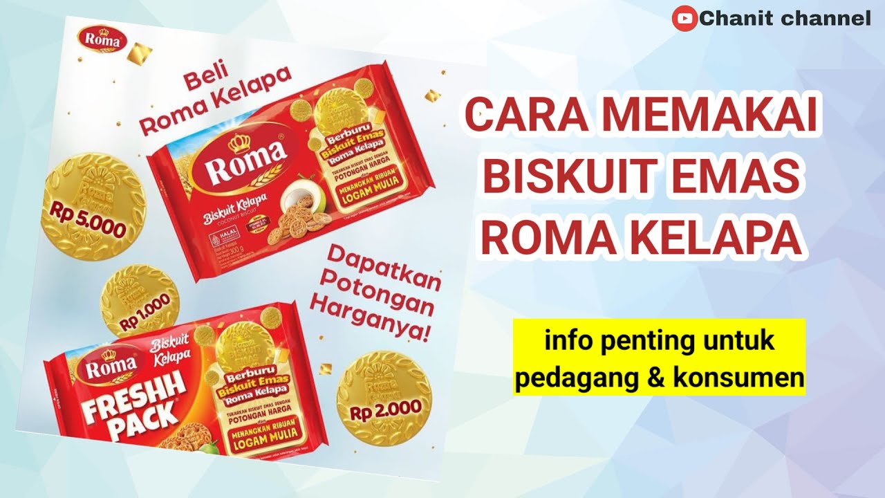 Cara memakai Biskuit Emas Roma Kelapa" - YouTube