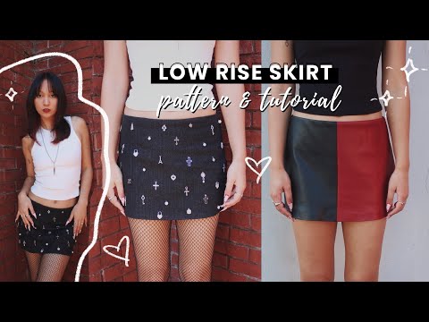 Low Rise Mini Skirt Tutorial + PATTERN // Basic Patterns for Beginners
