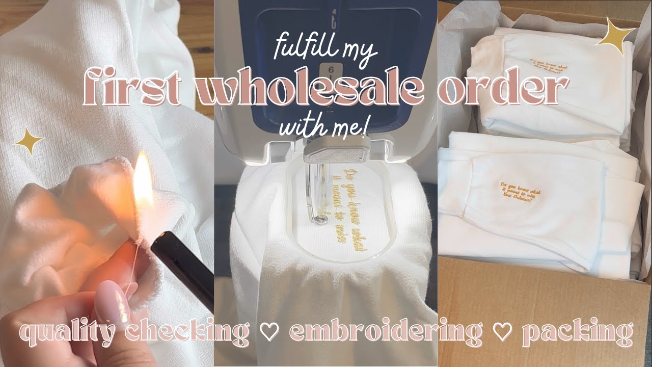 fulfilling my first wholesale order on Faire ♡ embroidery business ...