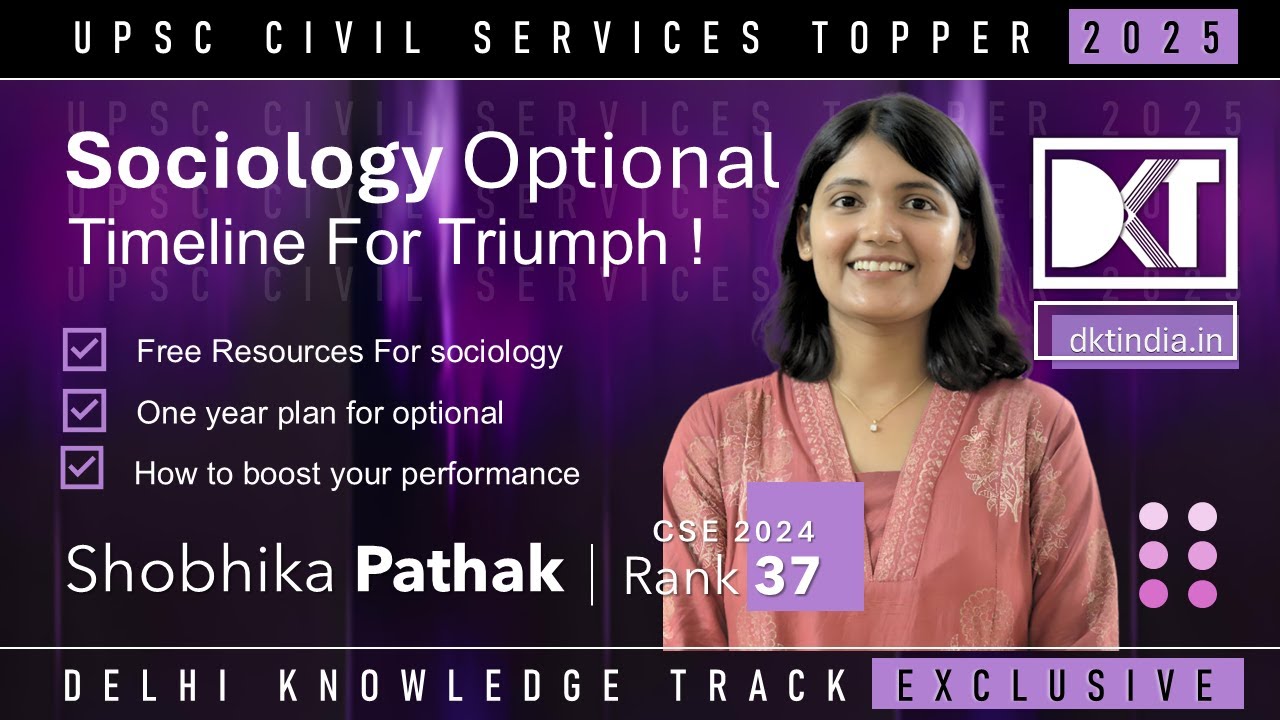 UPSC CSE | Timeline To Prepare Sociology Optional | By Shobhika Pathak ...